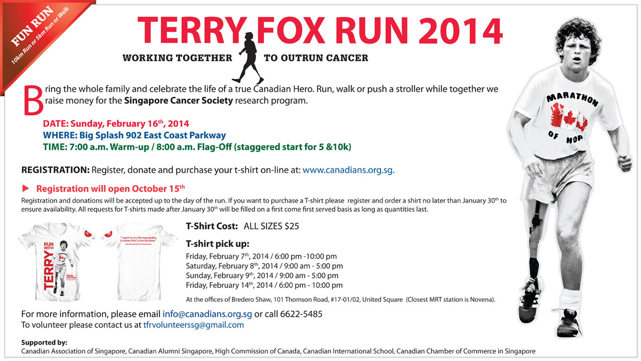 Terry Fox Run 2014 | RunSociety – Asia's Leading Online Running Magazine