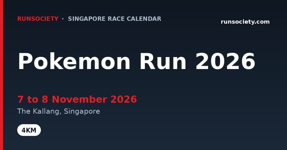 Pokémon RUN 30 Singapore 2026 | RunSociety – Asia's Leading Online ...